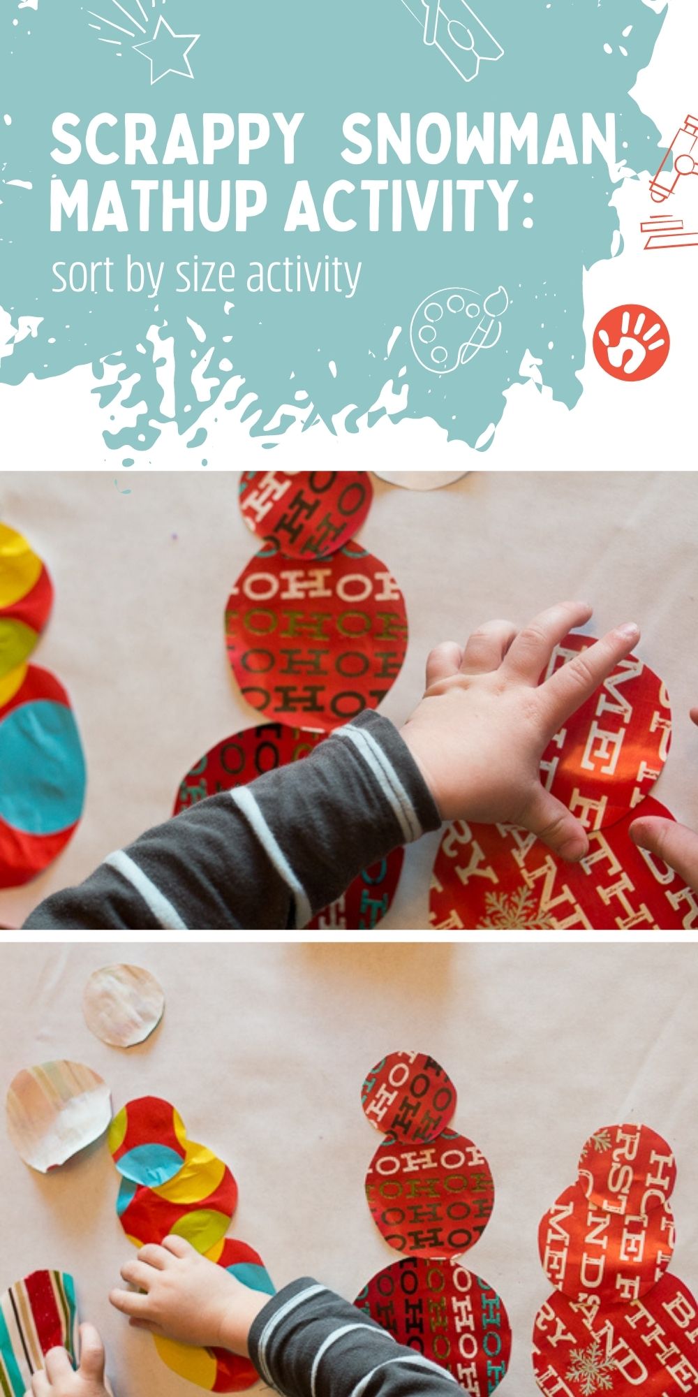 Scrappy Snowman Match Up: Sort by Size Activity - HOAWG