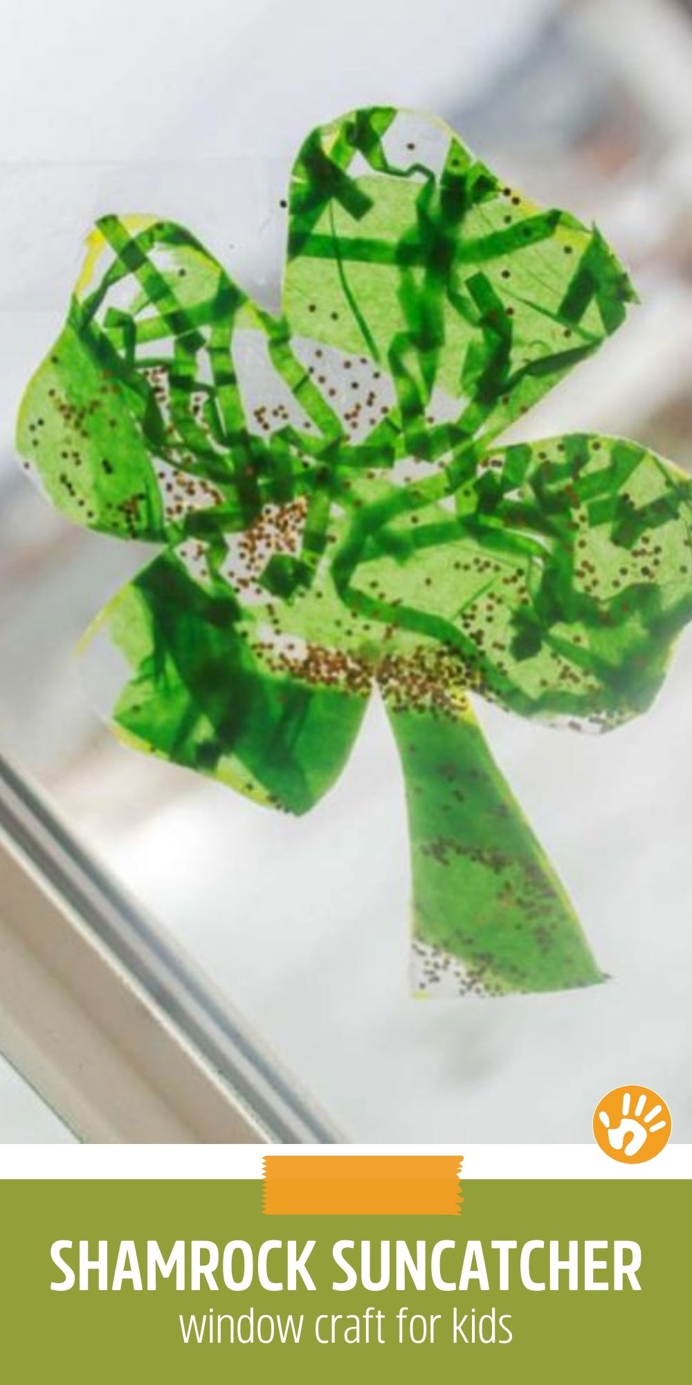 Shamrock Suncatcher Craft for a Lucky St Patrick's Day