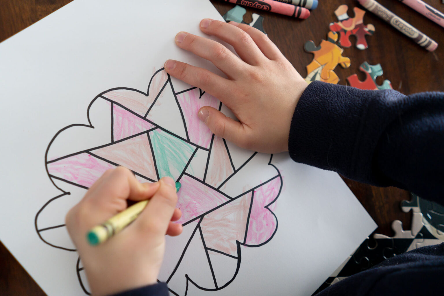 Quick & Easy Mosaic Coloring Page Activity to Make for Your Kids - DIY