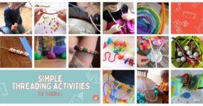 Simple Threading Activities for Toddlers! What is a Threading Activity?