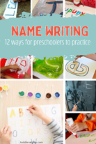 Practice Name Writing in 12 Fun Ways for Preschoolers