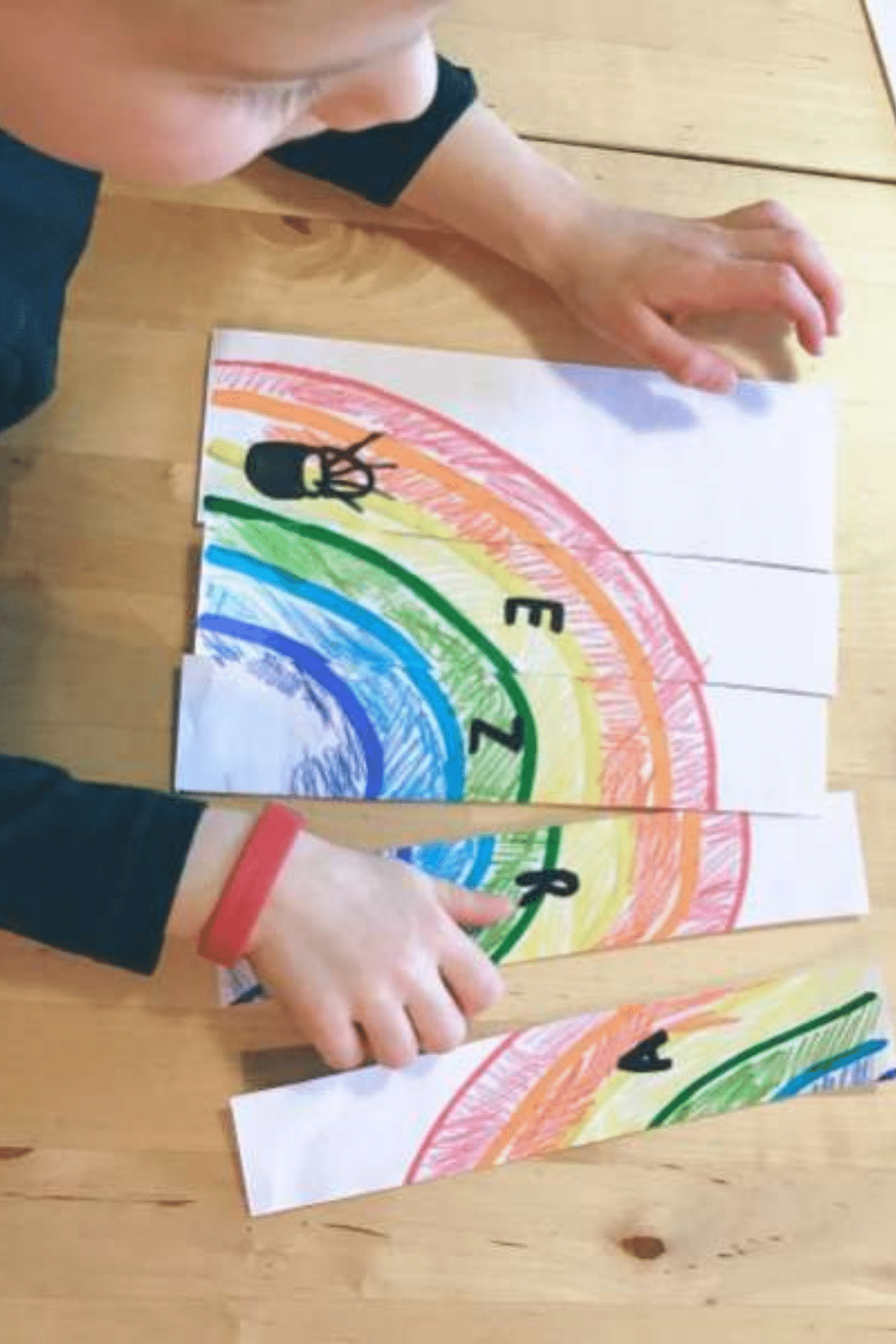 Name-On-A-Rainbow Spelling Activity for Preschoolers - Hands On As We Grow®