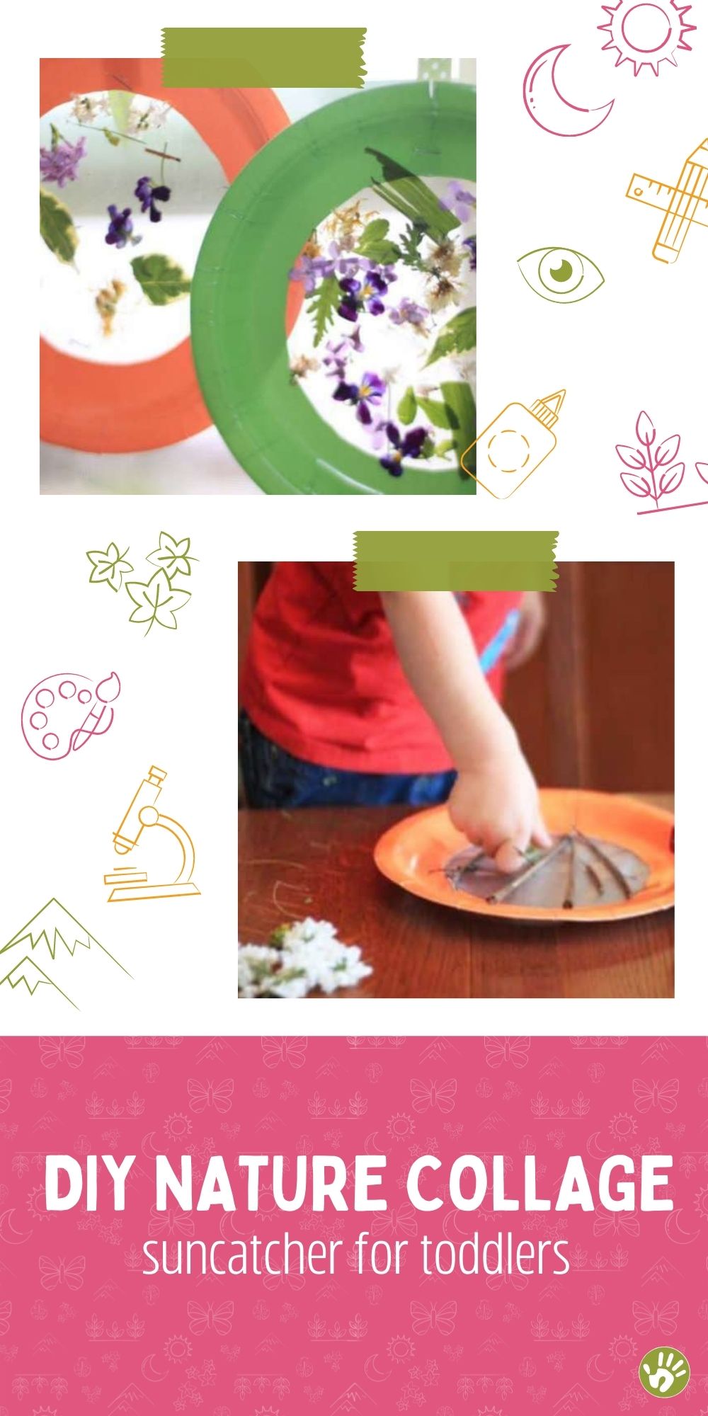 Pretty Nature Collage Suncatcher for Toddlers - Hands On As We Grow®