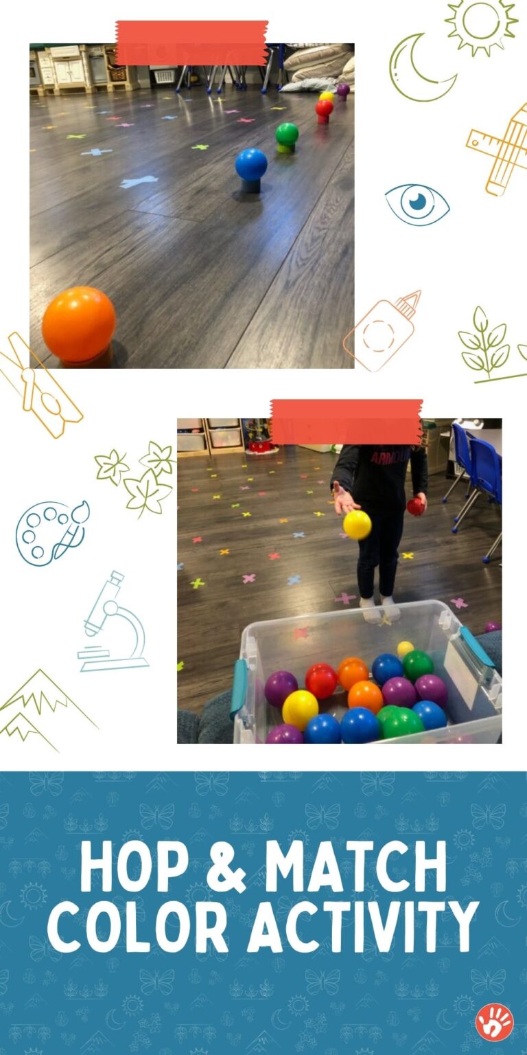 Hopping Activity for Preschoolers to Match Colors - HOAWG