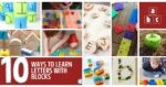 10 Ways to Learn Letters with Blocks! Build, Trace, Stack & Dig! - HOAWG