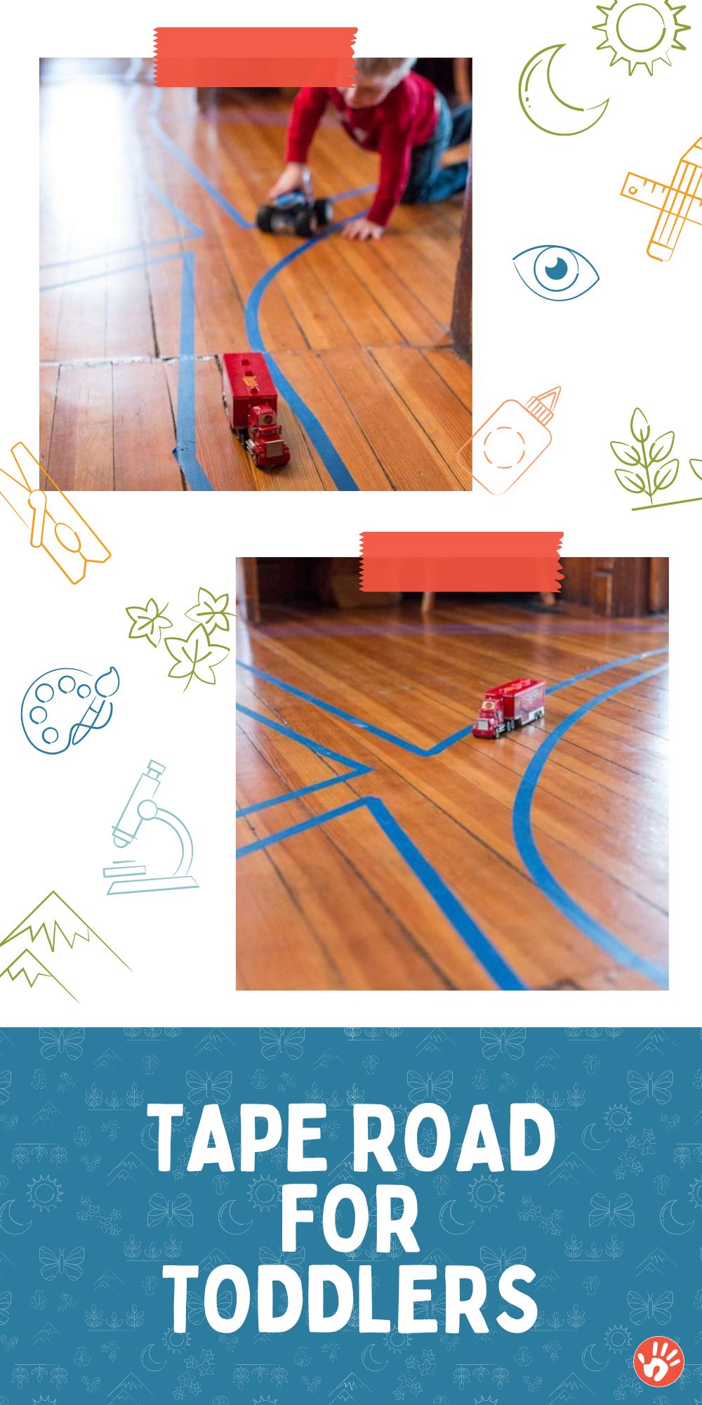 Tape Road for Toddlers That is Super Quick and Simple - HOAWG