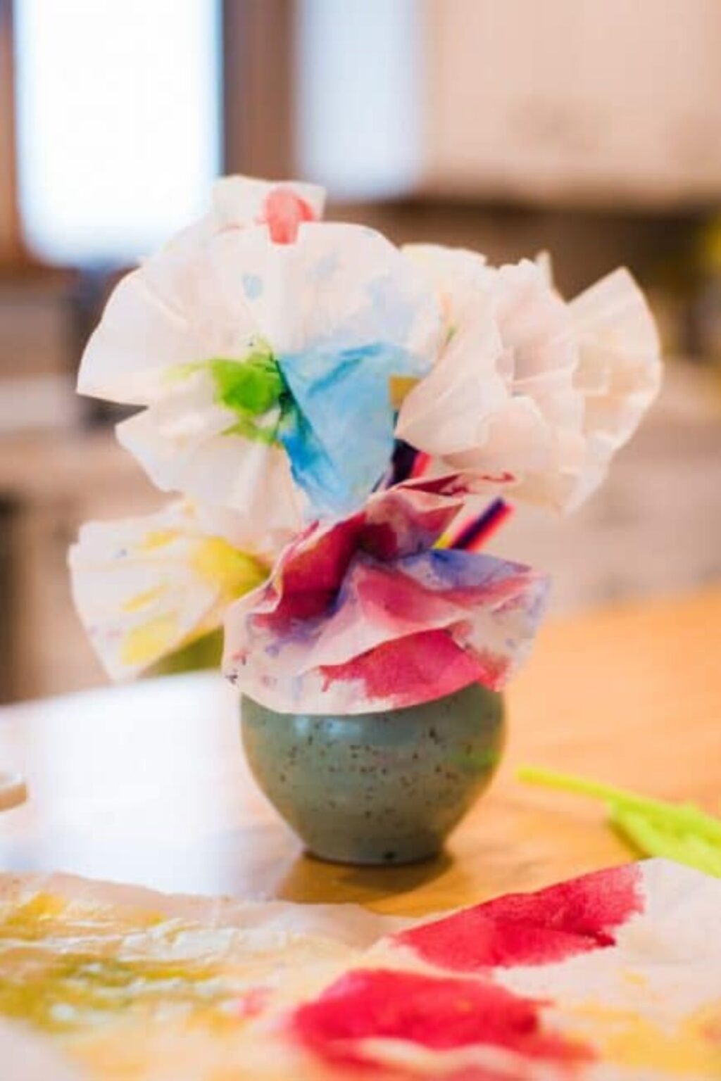 Starched Coffee Filter Flowers Craft - Hands On As We Grow®