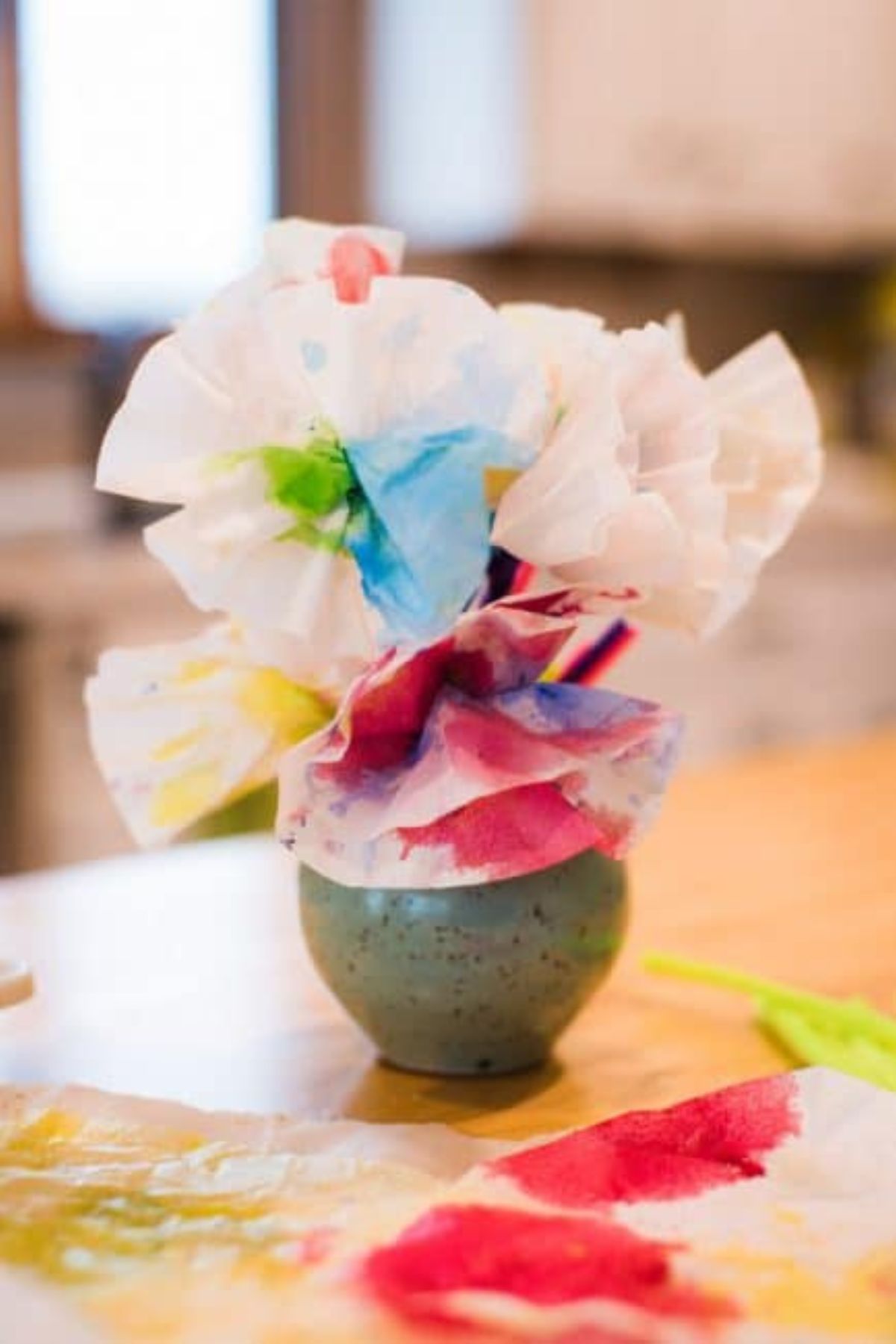Starched Coffee Filter Flowers Craft - Hands On As We Grow®