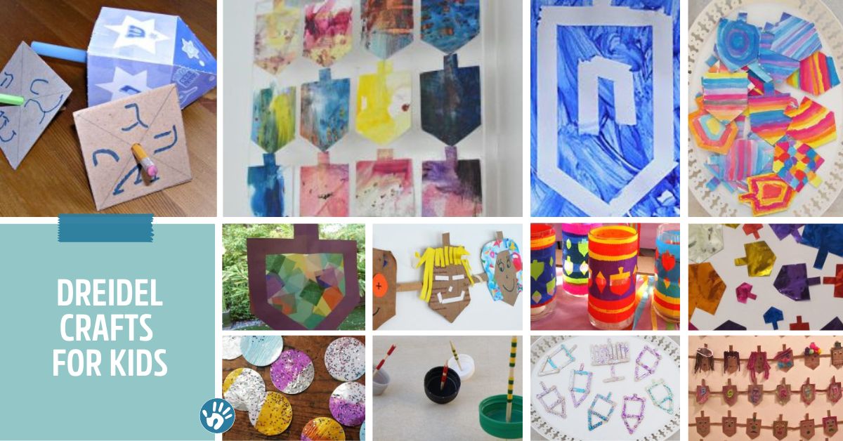42 Simple Hanukkah Crafts for Kids to Celebrate! Dreidels, Menorahs & More!