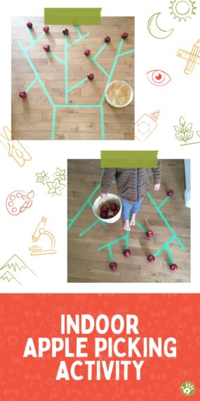 No Prep Gross Motor Indoor Apple Picking Activity | HOAWG