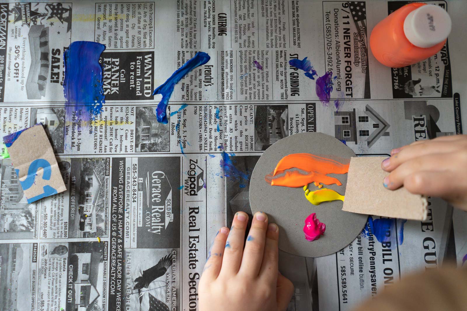 A Great Garland Craft Made From Your Child's Sparkly Scrape Art