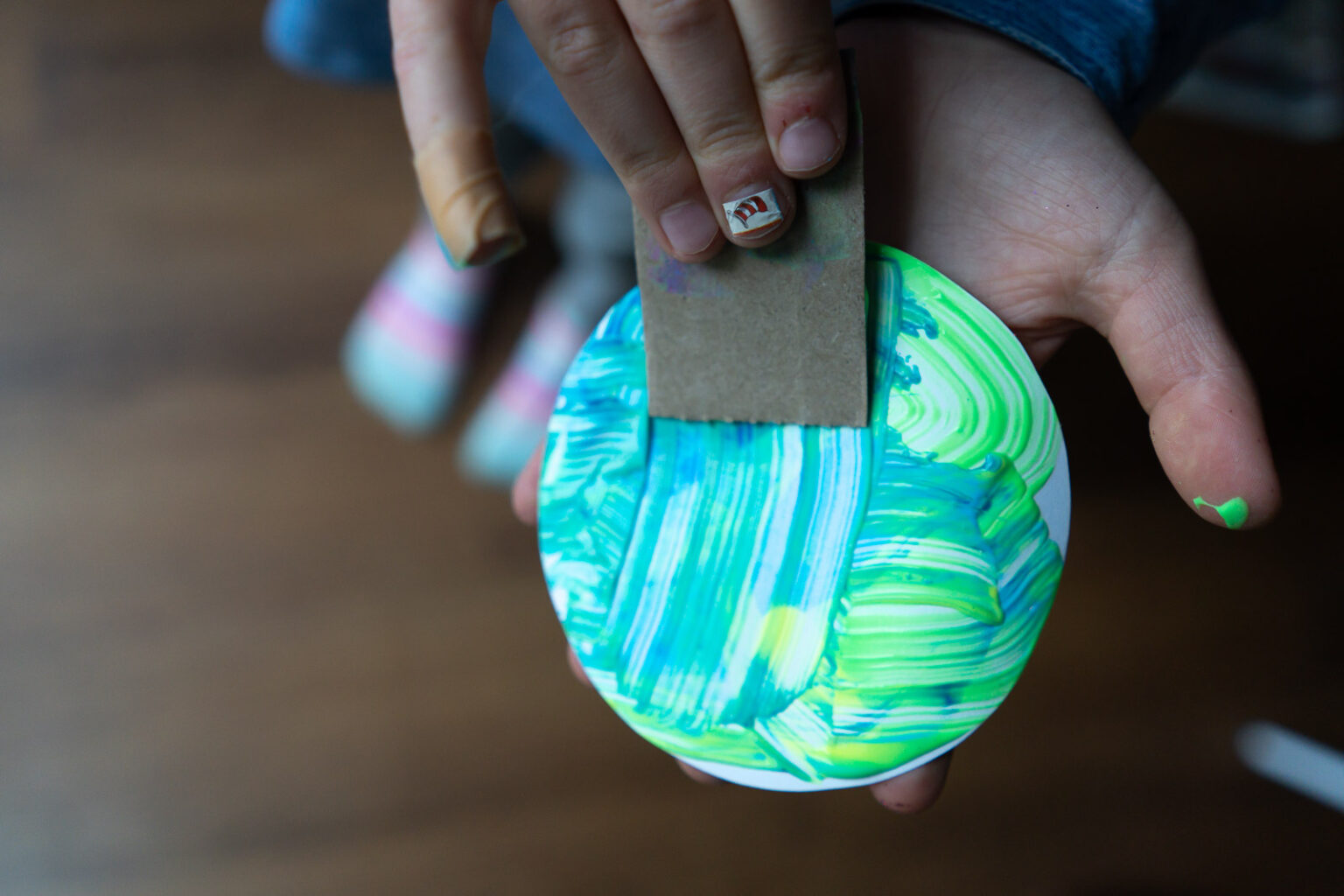 A Great Garland Craft Made From Your Child's Sparkly Scrape Art