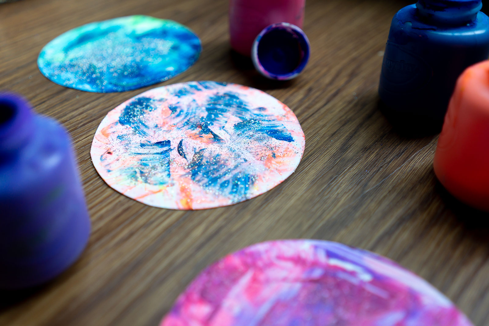 A Great Garland Craft Made From Your Child's Sparkly Scrape Art