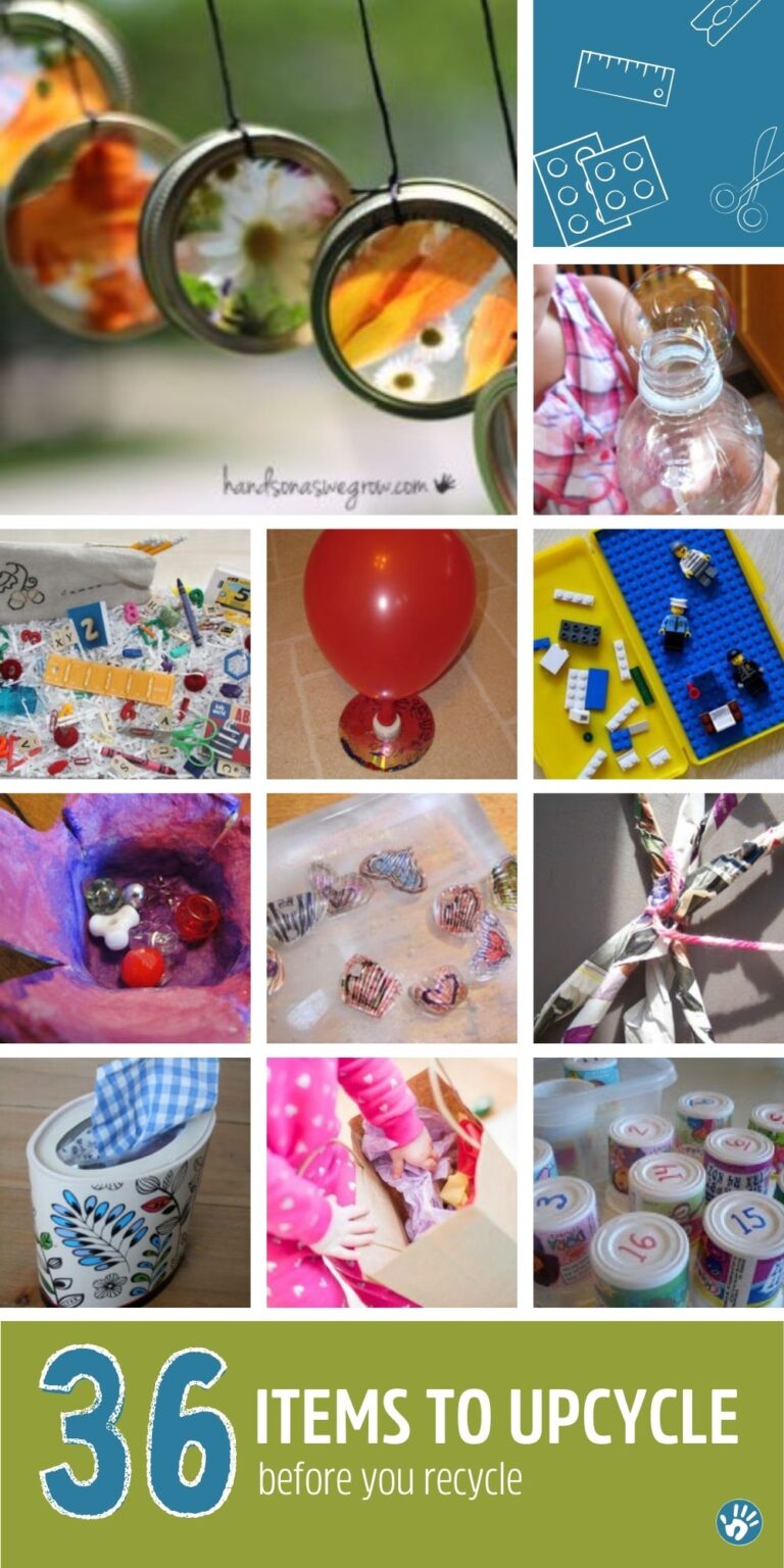 36 Upcycling Ideas for Kids: Recycled Crafts & Activities - HOAWG