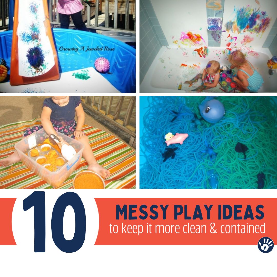 10 Messy Play Ideas to Keep it More Contained & Clean - Hands On As We ...