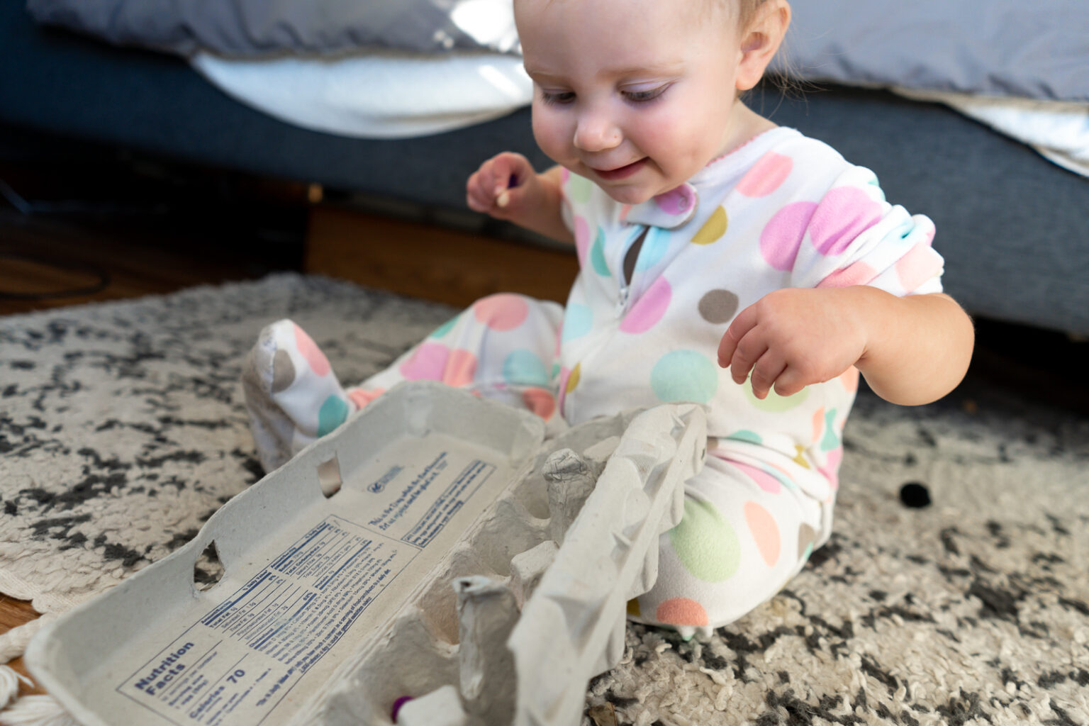 Pom Pom Push Fine Motor Activity to Keep Toddlers Busy