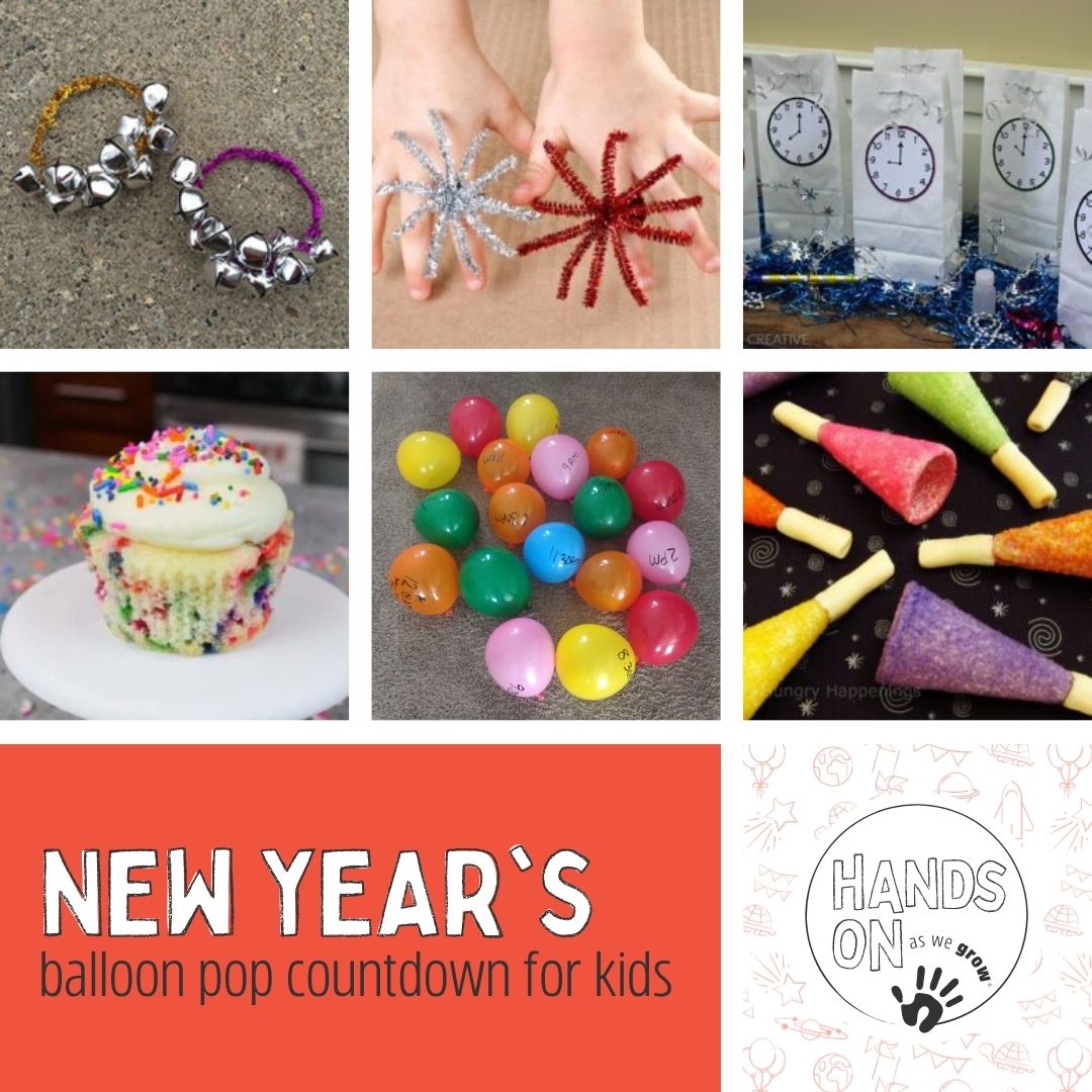 Balloon Pop Countdown of New Year's Kids Activities! Three, Two, One! POP!