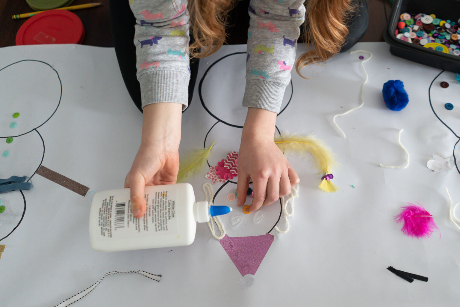 Happy Snowman Project to Trace & Decorate that is Fun for Many Ages!