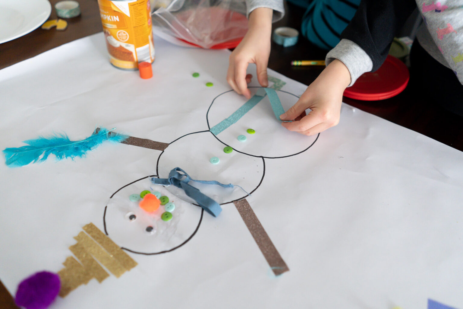Happy Snowman Project to Trace & Decorate that is Fun for Many Ages!