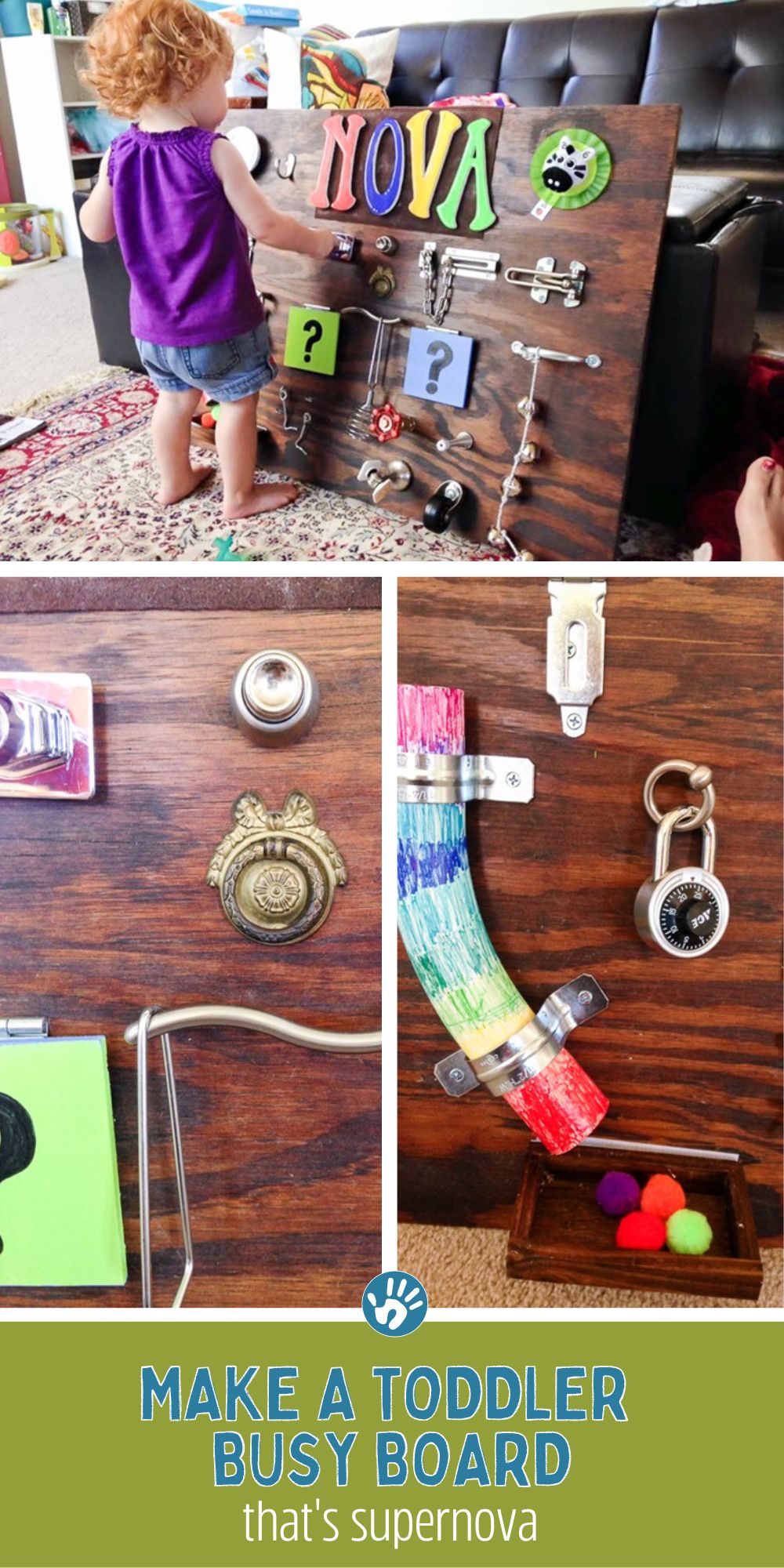 How to Make a Toddler Busy Board that Really Entertains
