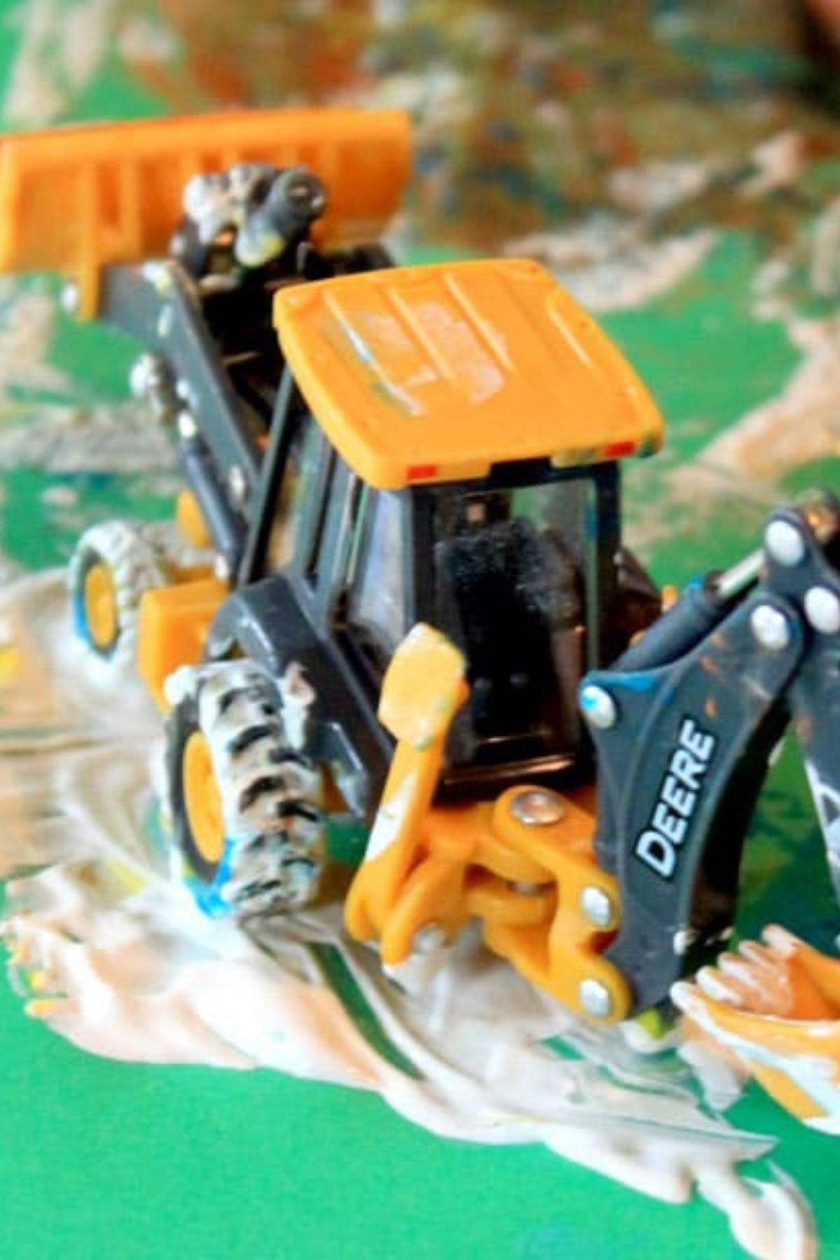 Truck Tracks Transfer: Process Art for Toddlers - Hands On As We Grow®