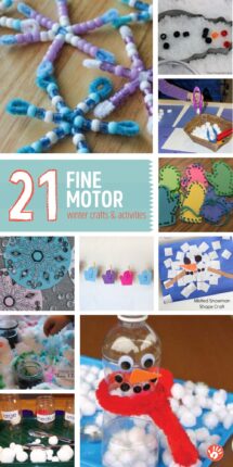 21 Winter Fine Motor Activities and Crafts for Kids - HOAWG