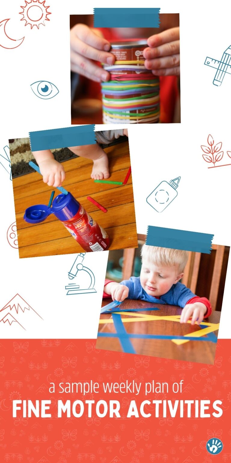 A Sample Weekly Plan of Fine Motor Activities - Hands On As We Grow®