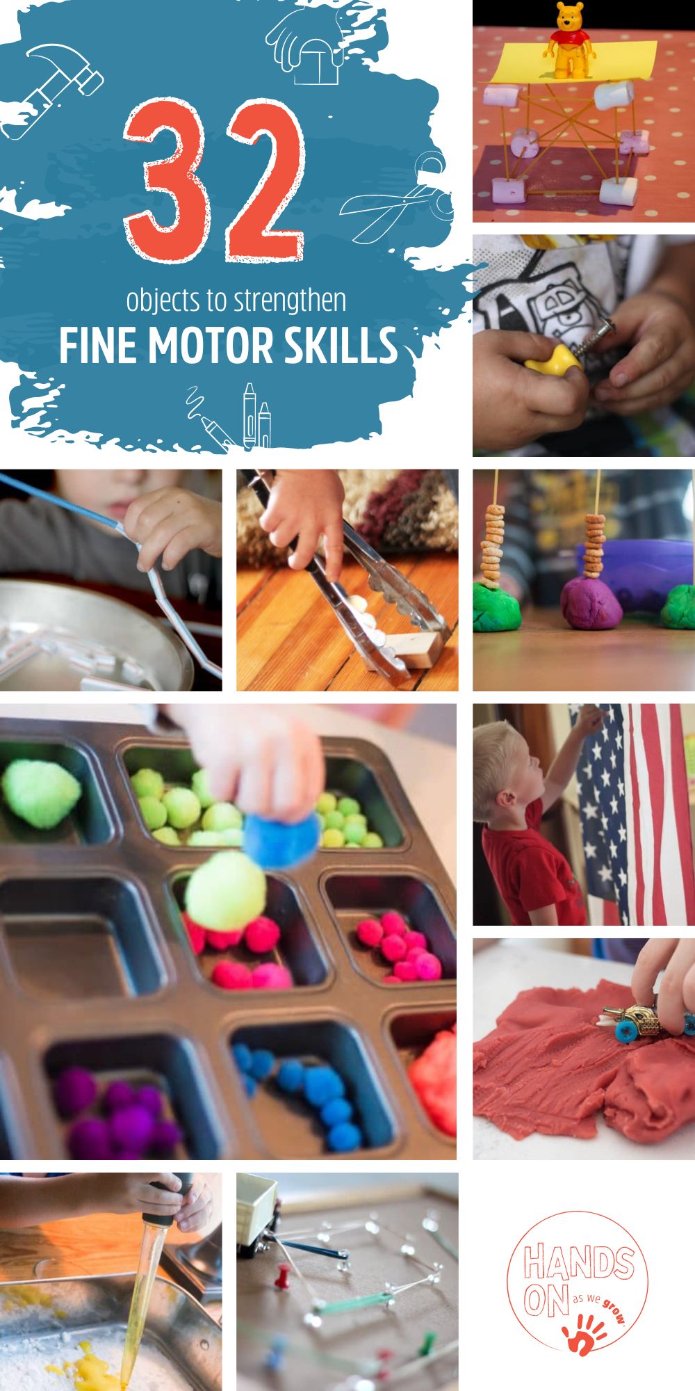 32 Objects for Strengthening Fine Motor Skills - Hands On As We Grow®