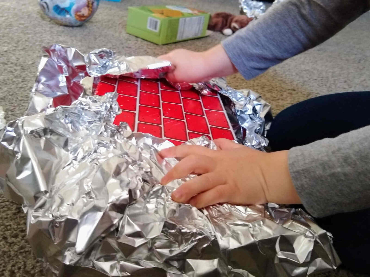 Sensory Foil Activity to Wrap, Strengthen Fingers & Explore Texture