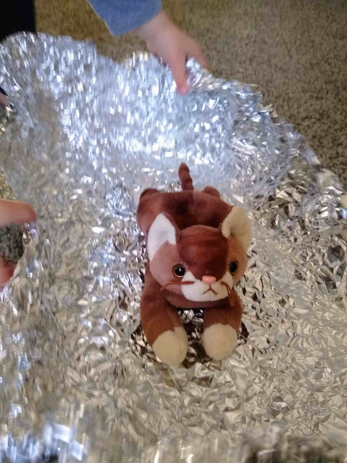 Sensory Foil Activity to Wrap, Strengthen Fingers & Explore Texture
