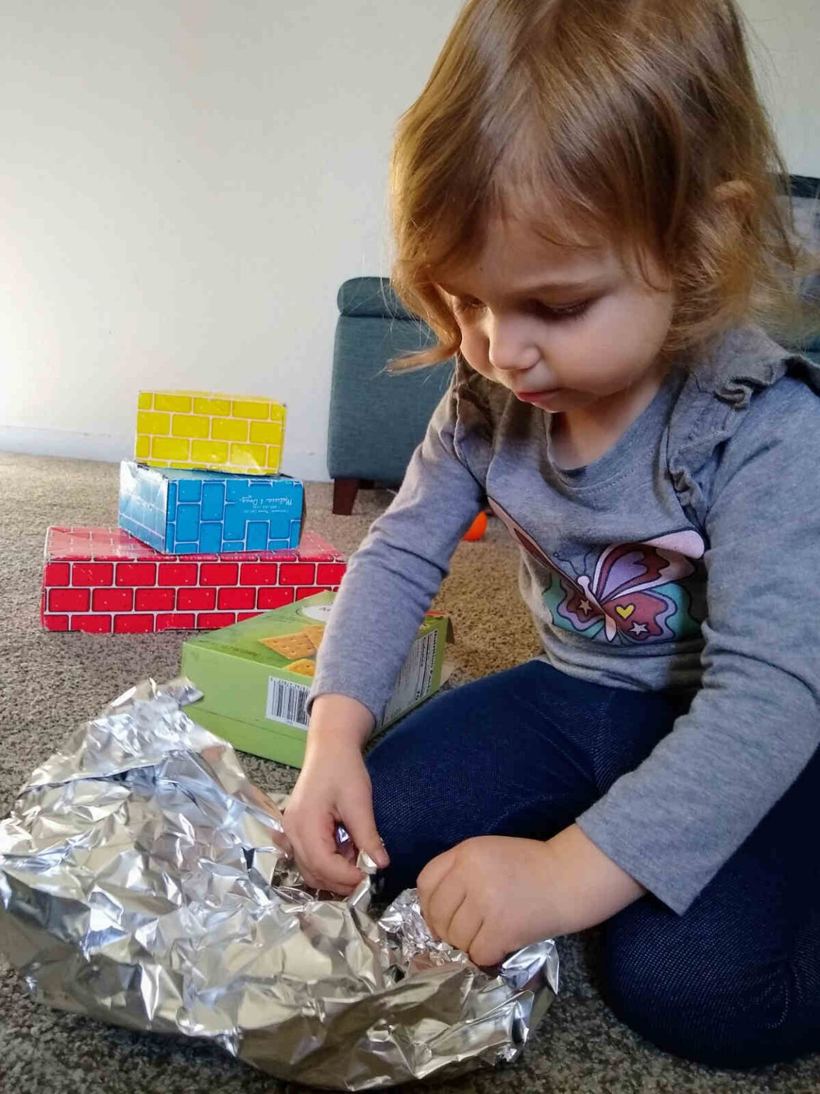 Sensory Foil Activity to Wrap, Strengthen Fingers & Explore Texture