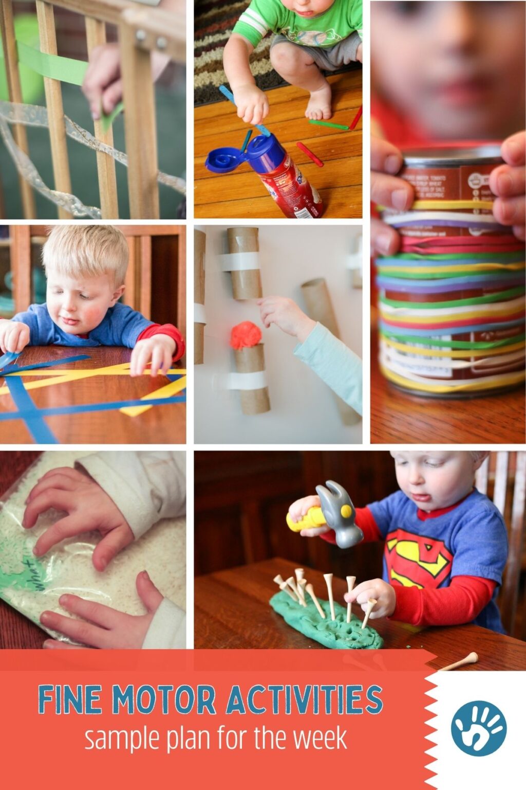 A Sample Weekly Plan of Fine Motor Activities - Hands On As We Grow®