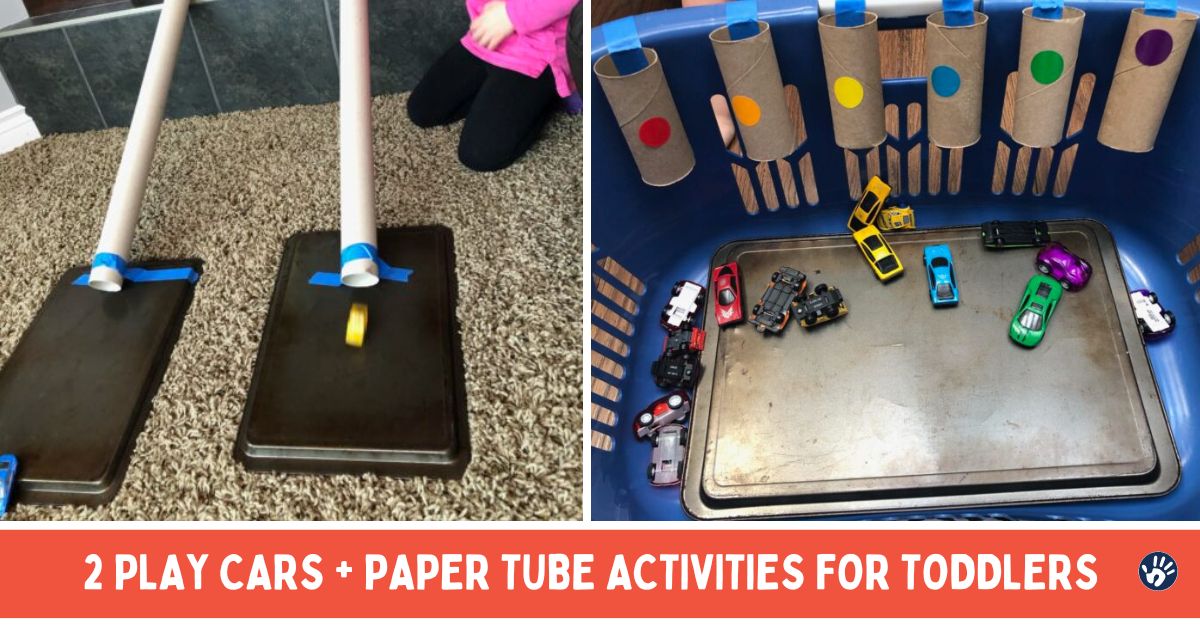 2 Easy Play Cars and Paper Tube Activities for Toddlers - HOAWG