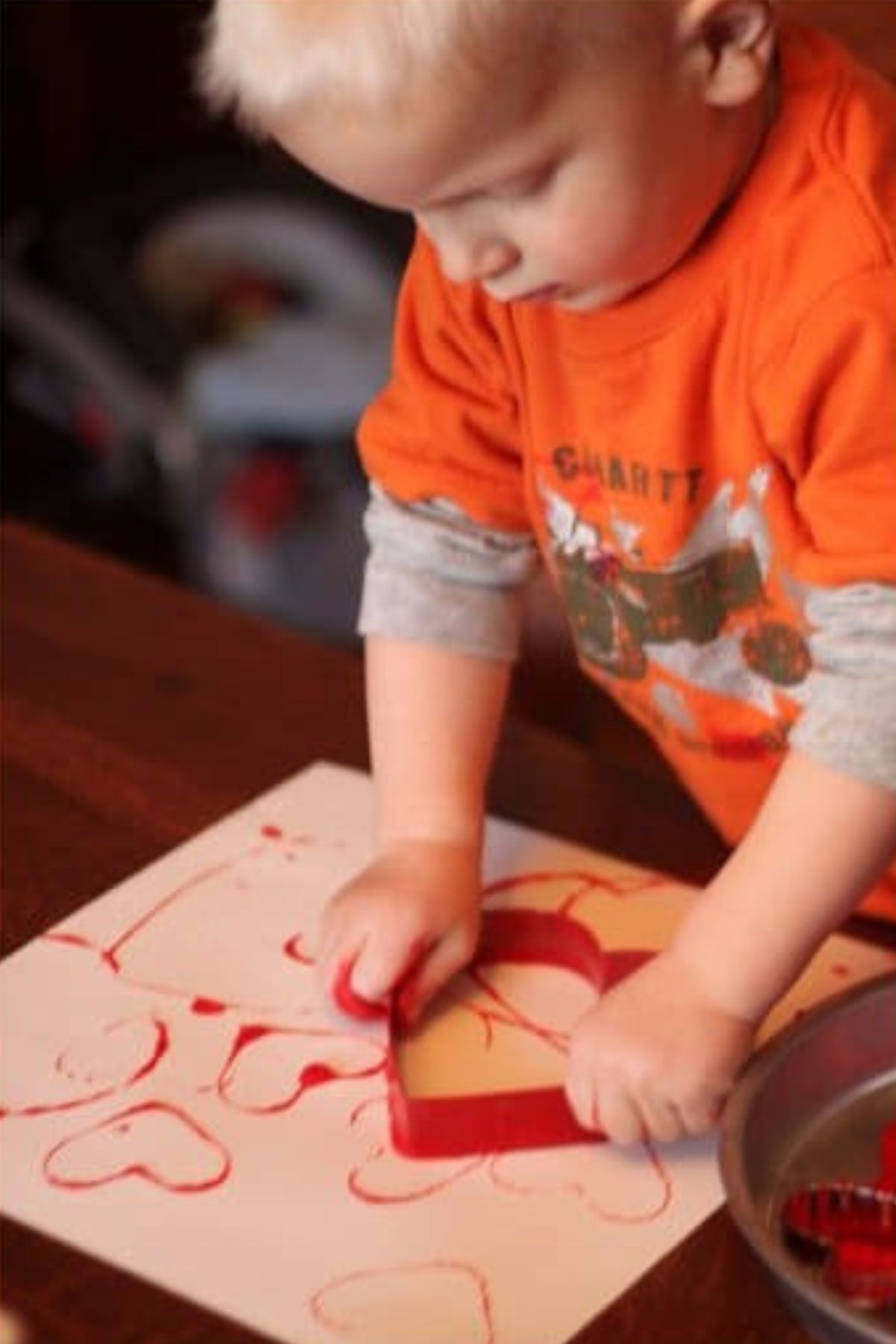 Valentine Craft for Kids: Strings of Hearts Chandelier - Hands On As We ...