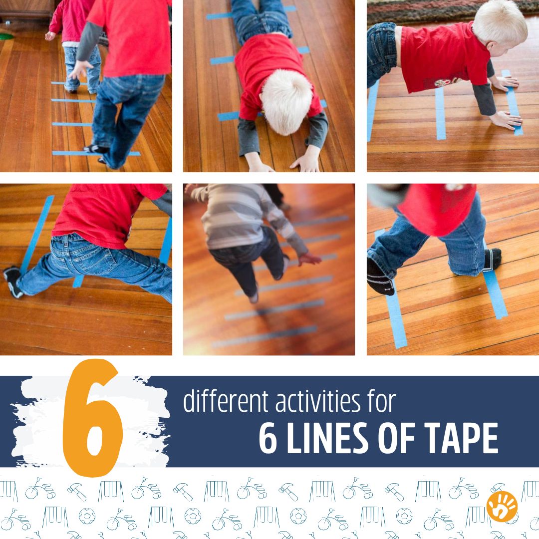 6 Different Activities for 6 Lines of Tape - Hands On As We Grow®