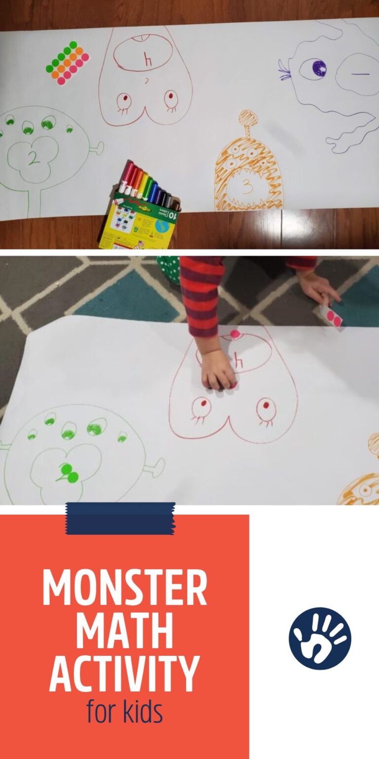 "Feed The Monster" Math + Fine Motor Activity for Kids - HOAWG