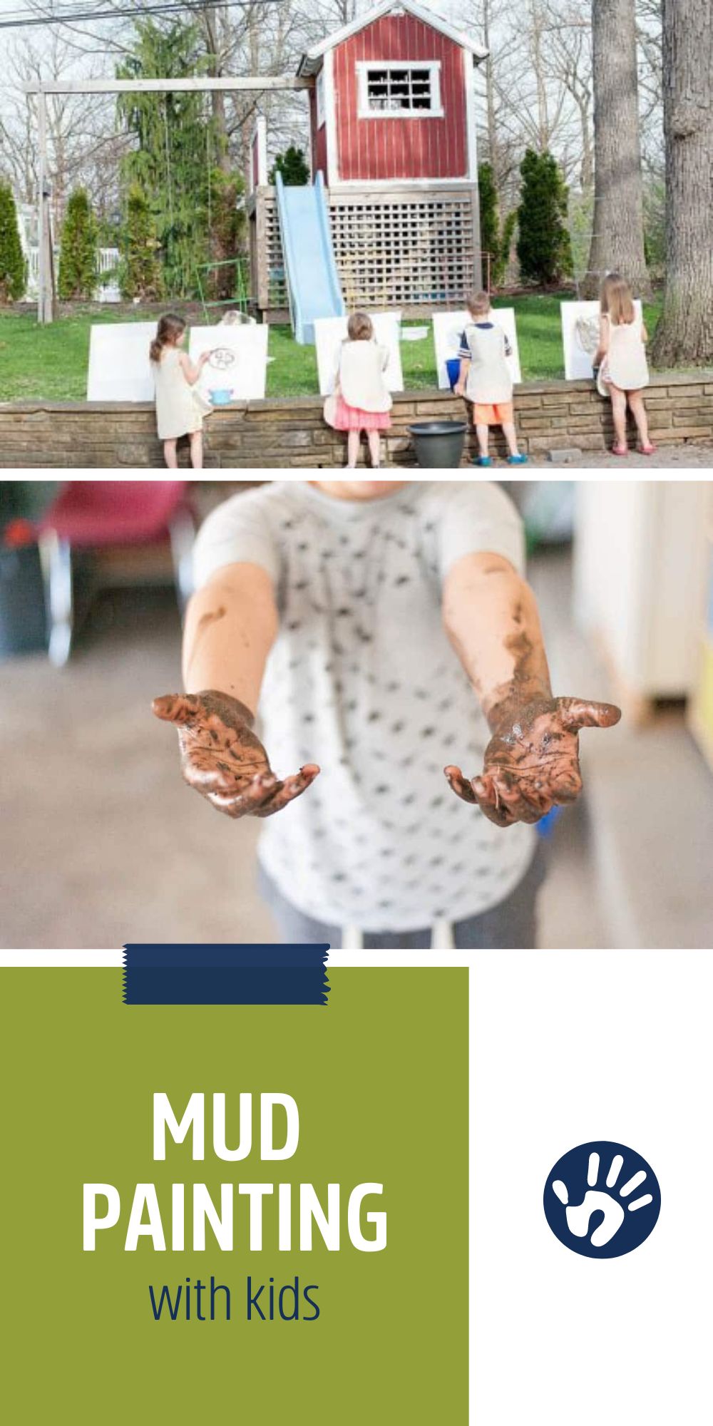 Look What Happens When Happy Kids Paint with Mud - Hands On As We Grow®