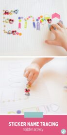 Name Trace with Stickers Easy Activity for Toddlers - HOAWG