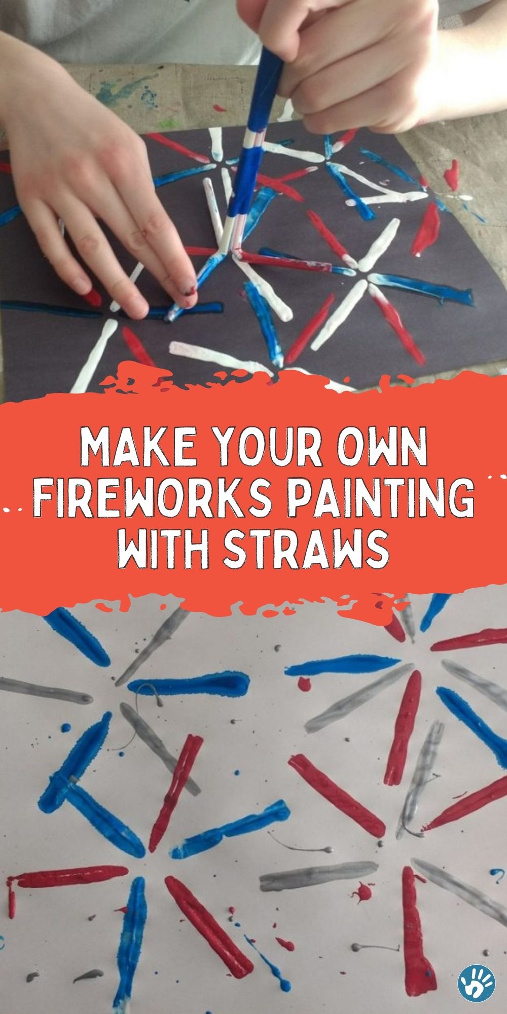 Fizzling Fireworks Painting with Straws: Bursting, Dazzling & Easy!