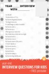 Year-End (or Birthday) Interview Questions for Kids to Answer