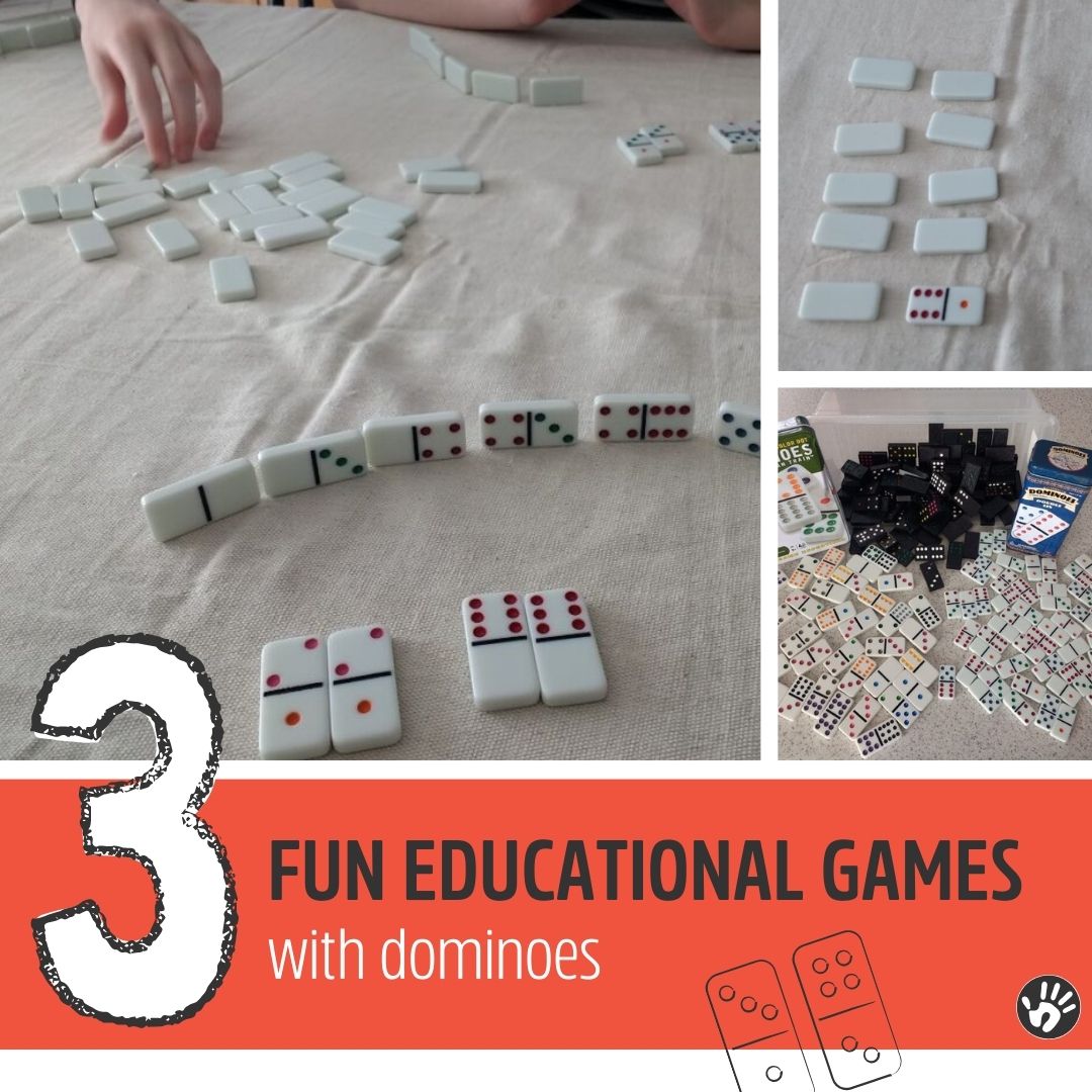 3 Fun Educational Kids Games with Dominoes - Hands On As We Grow®