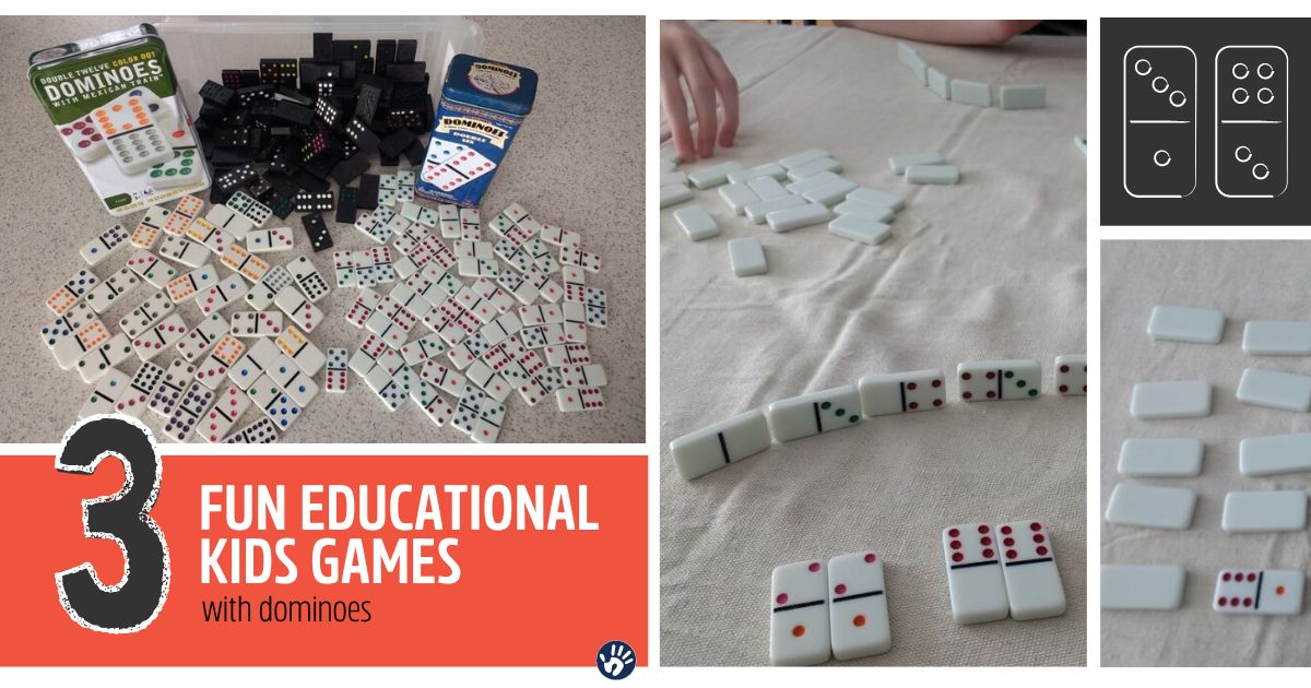3 Fun Educational Kids Games with Dominoes - Hands On As We Grow®