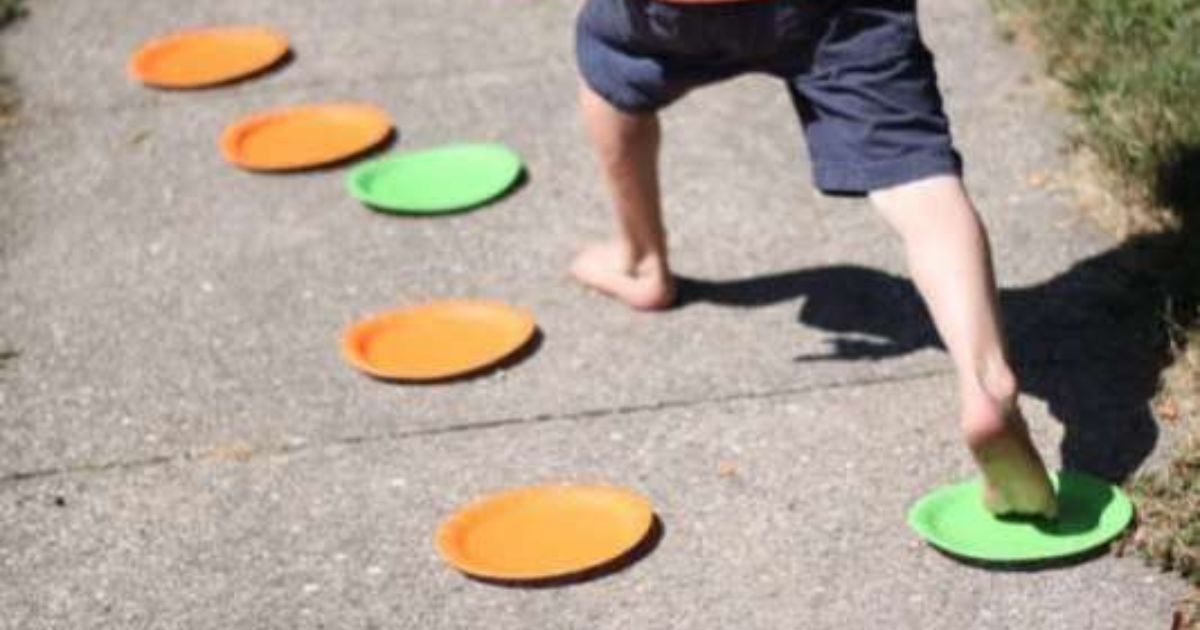 Hop! Skip! Jump! with Paper Plates