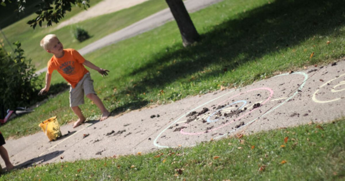 Play with Mud: Messy Muddy Target Practice for Preschoolers