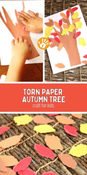 Torn Paper Autumn Tree Craft for Kids - Hands On As We Grow®
